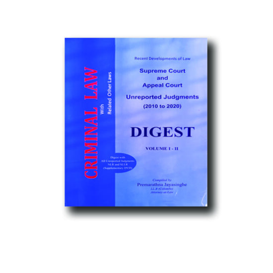 CRIMINAL LAW DIGEST – VOL I-II - BASL