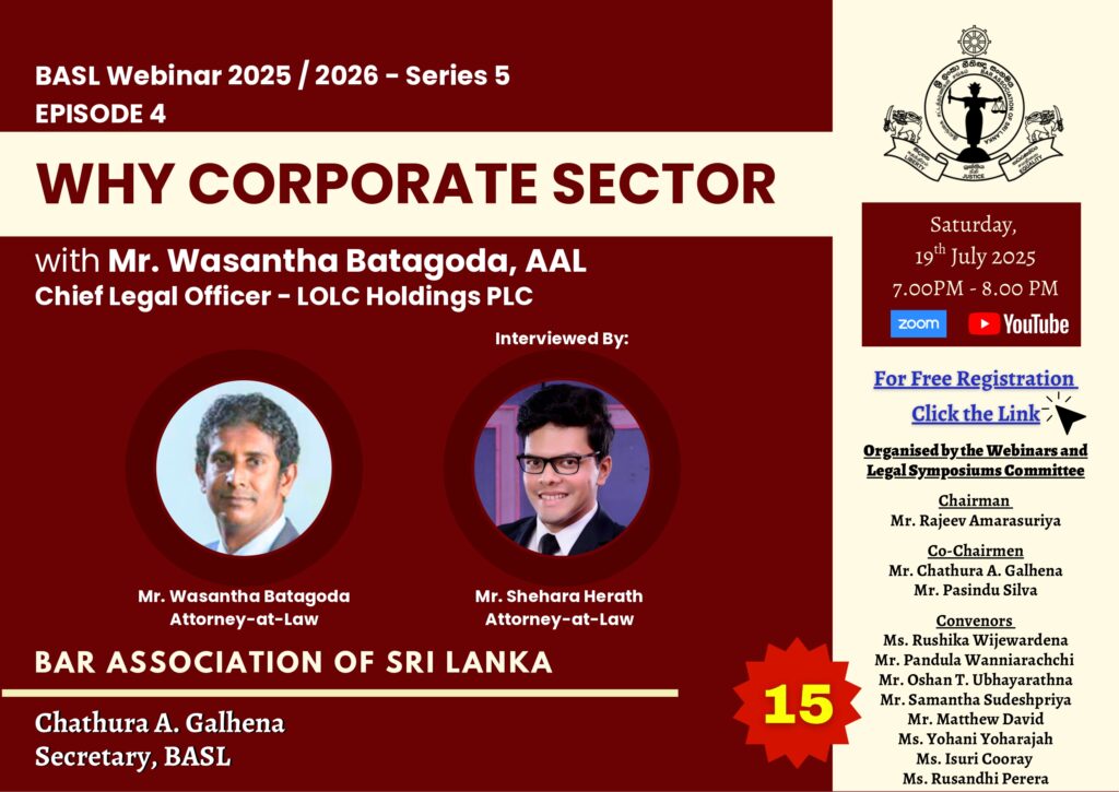 The 15th BASL Webinar (4th on Series 5) on the topic “WHY CORPORATE ...