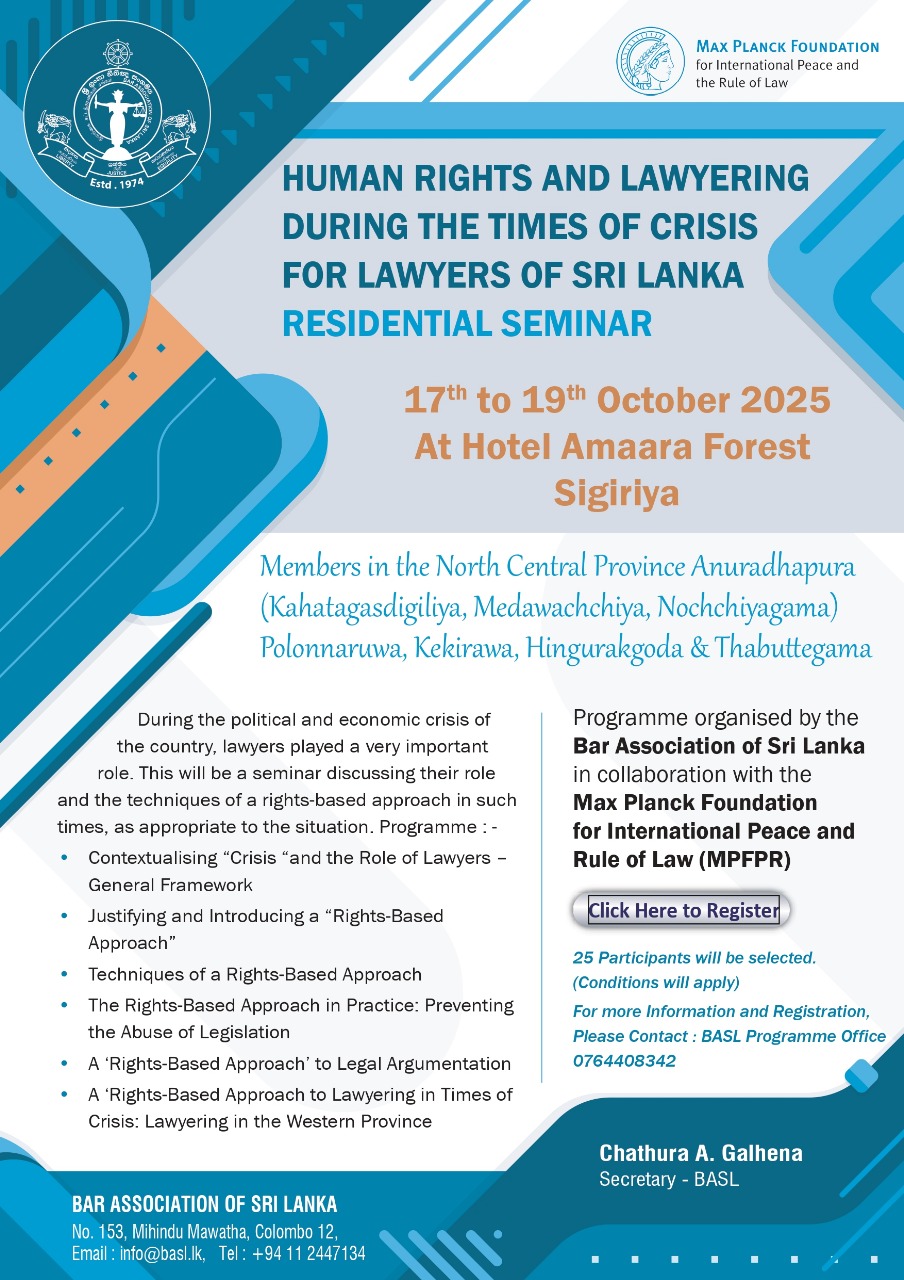 Workshop in Human Rights and LAWYERING during the times of crisis for ...