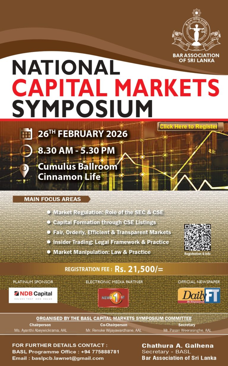BASL NATIONAL CAPITAL MARKET SYMPOSIUM - BASL